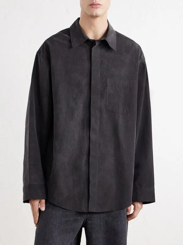AGOLDE Boyle Cotton Shirt - Black