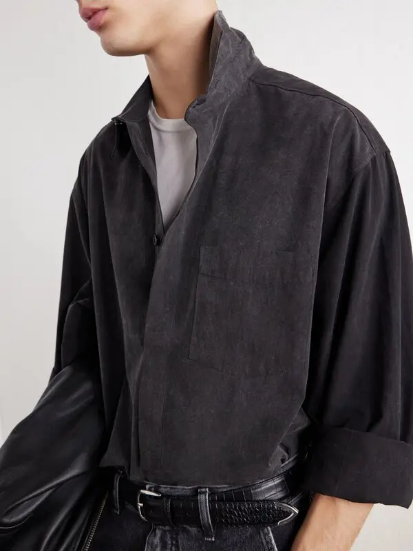 AGOLDE Boyle Cotton Shirt - Black