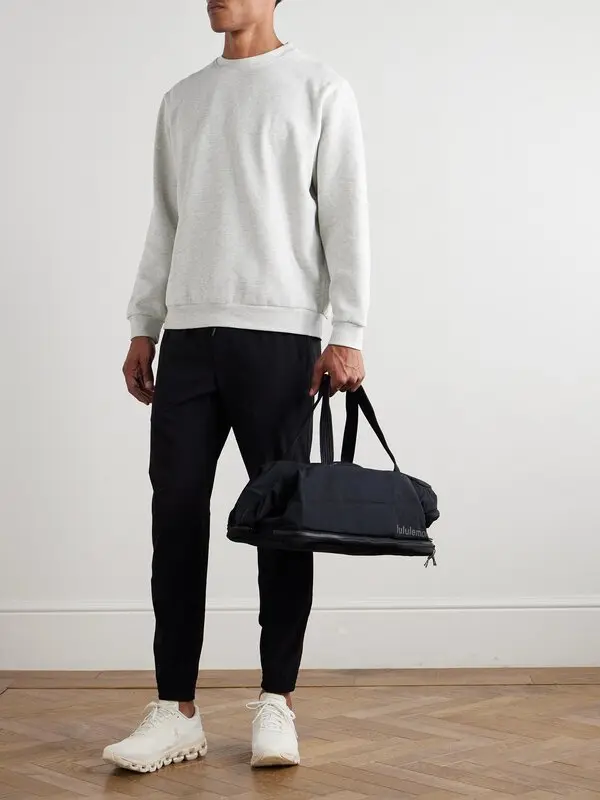 Lululemon Licence To Train Tapered Stretch Recycled Waffle-knit Joggers - Black