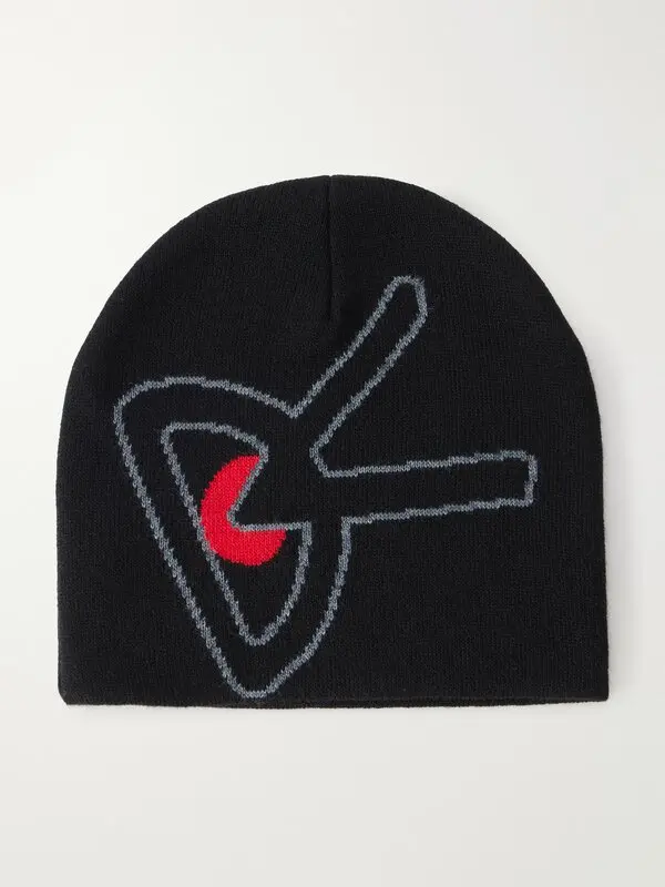 DISTRICT VISION Logo-intarsia Merino Wool-blend Beanie