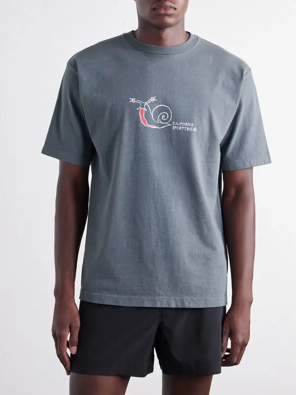 DISTRICT VISION California Printed Cotton-jersey T-shirt