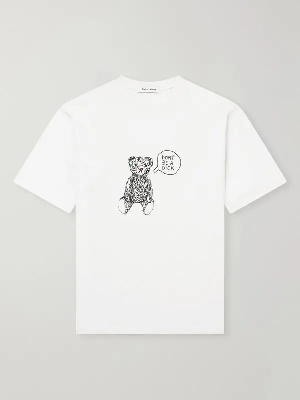 DISTRICT VISION California Printed Cotton-jersey T-shirt - White