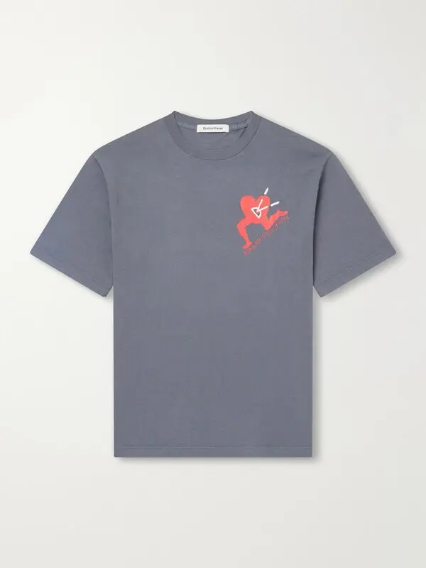 DISTRICT VISION California Printed Cotton-jersey T-shirt - Gray