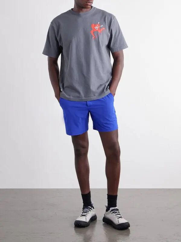DISTRICT VISION California Printed Cotton-jersey T-shirt