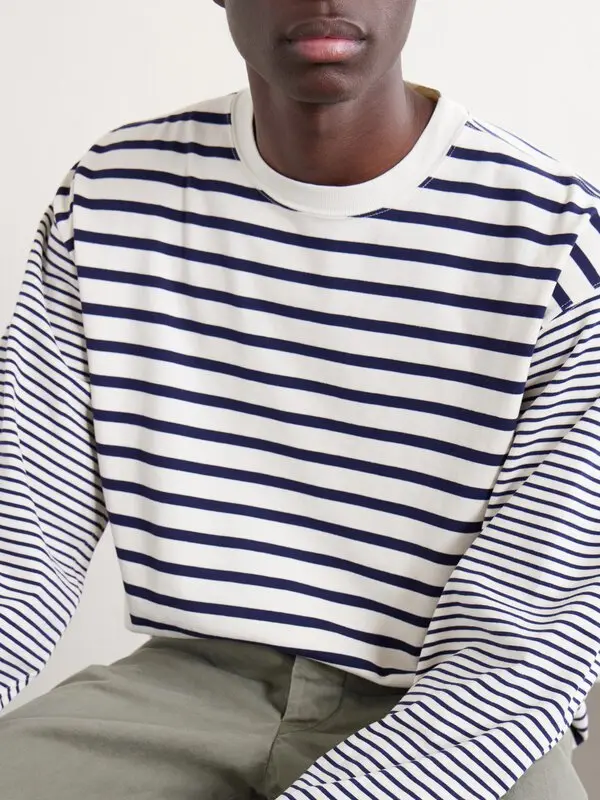 REMI RELIEF Striped Cotton-jersey T-shirt