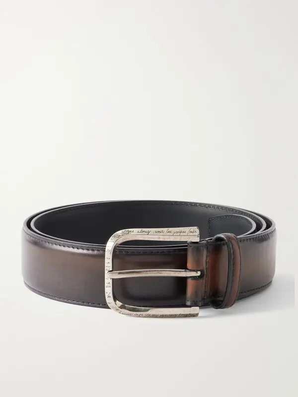 Berluti Venezia Leather Belt - Brown