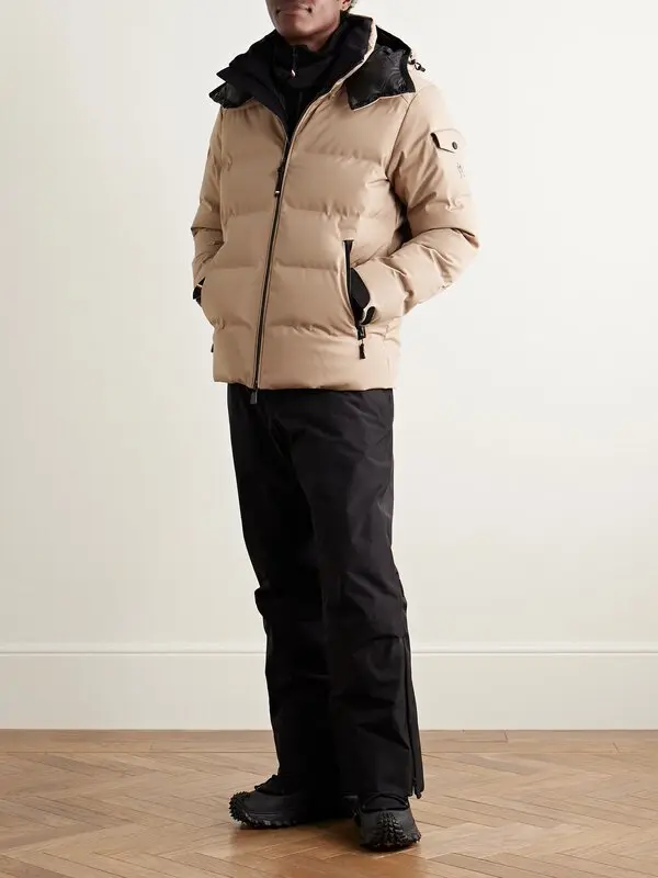 Moncler Montgetech Logo-appliquéd Quilted Stretch-nylon Hooded Down Ski Jacket