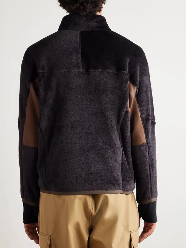 Moncler Jersey-trimmed Polartec® High Loft Half-zip Sweatshirt