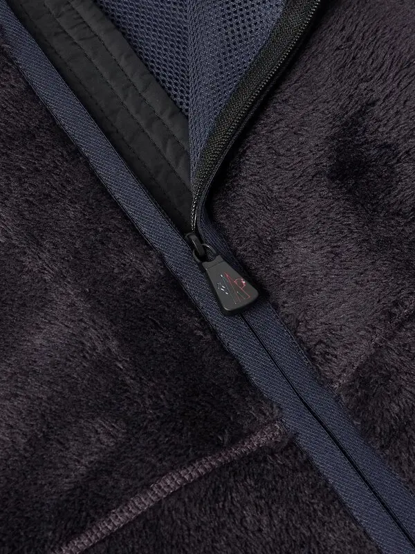 Moncler Jersey-trimmed Polartec® High Loft Half-zip Sweatshirt