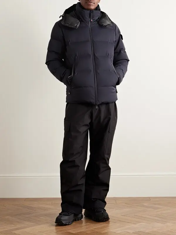 Moncler Montgetech Logo-appliquéd Quilted Stretch-nylon Hooded Down Ski Jacket