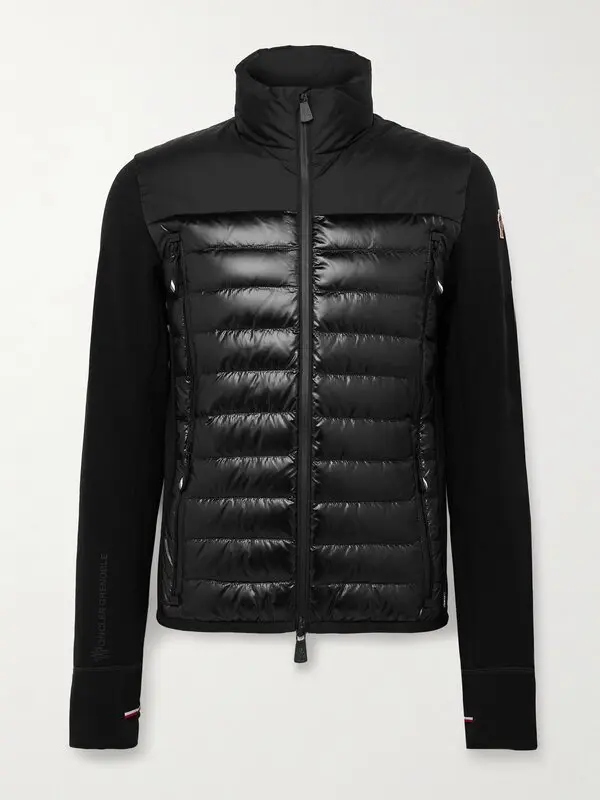 Moncler Panelled Quilted Shell And Power Stretch™ Pro Down Jacket