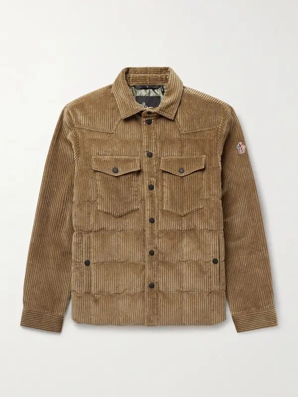 Moncler Gelt Cotton-blend Corduroy Down Ski Jacket
