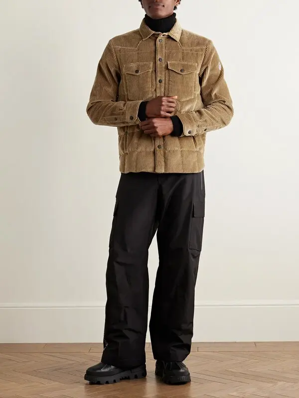 Moncler Gelt Cotton-blend Corduroy Down Ski Jacket