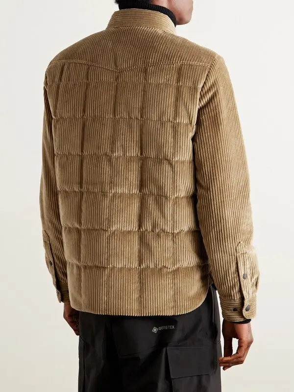 Moncler Gelt Cotton-blend Corduroy Down Ski Jacket