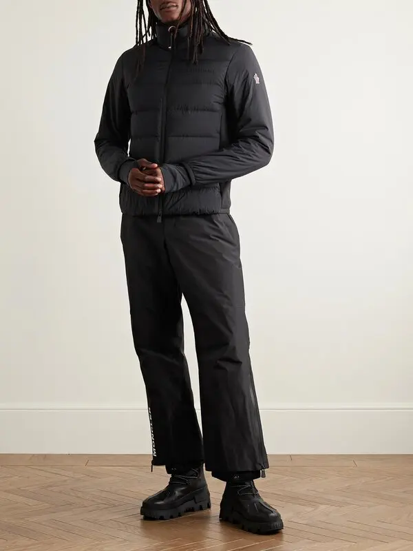 Moncler Araripe Stretch-jersey Trimmed Quilted Down Ski Jacket
