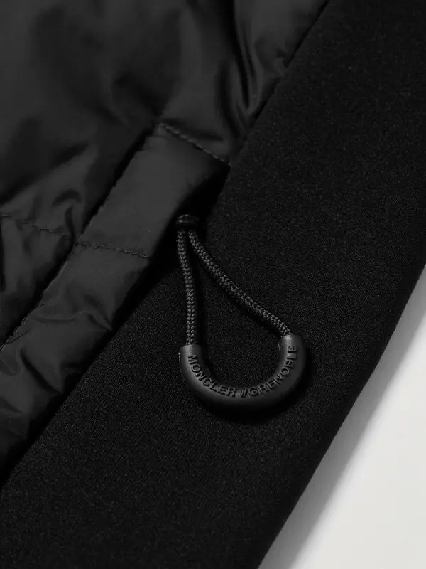 Moncler Quilted Shell And Polartec® Power Stretch™ Pro Hooded Down Jacket
