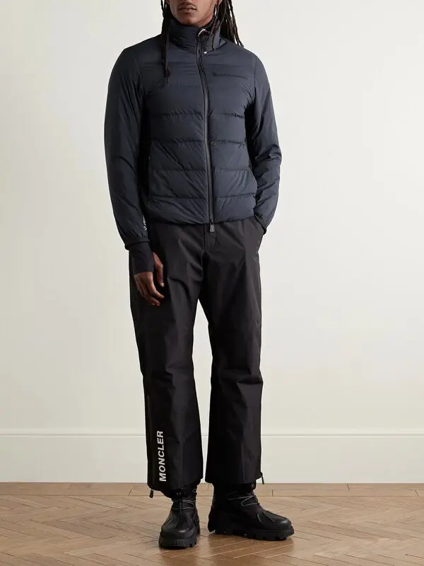 Moncler Araripe Stretch-jersey Trimmed Quilted Down Ski Jacket