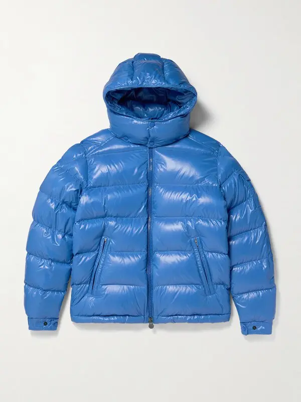 Moncler Maya Logo-appliquéd Quilted Shell Hooded Down Jacket - Blue