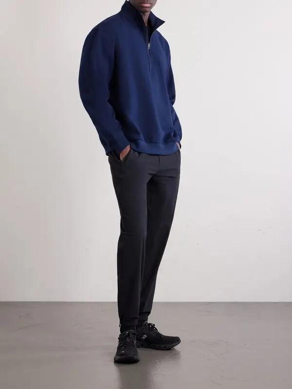 Lululemon Steady State Cotton-blend Jersey Half-zip Sweatshirt