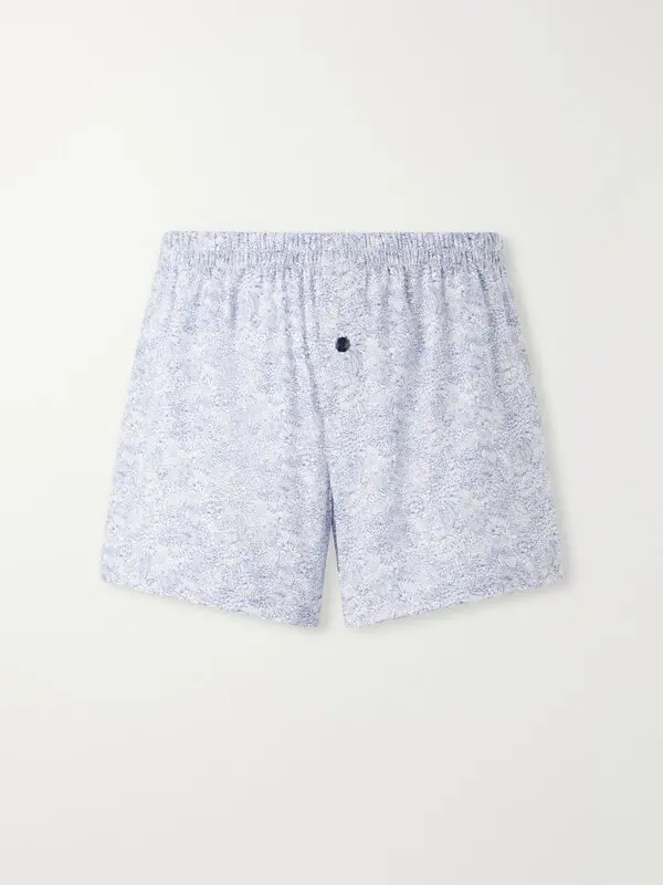 Zimmerli Printed Cotton-satin Boxer Briefs