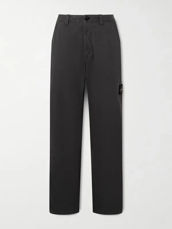Stone Island Straight-leg Econyl® Trousers - Gray