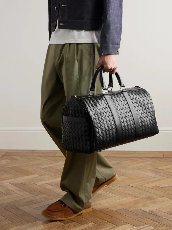 Bottega Veneta Intrecciato Leather Weekend Bag