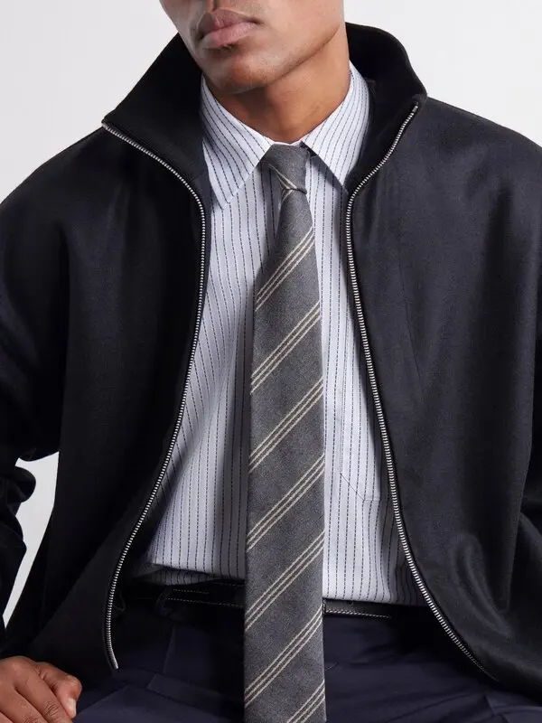 MFPEN Banquet 6cm Striped Silk-jacquard Tie