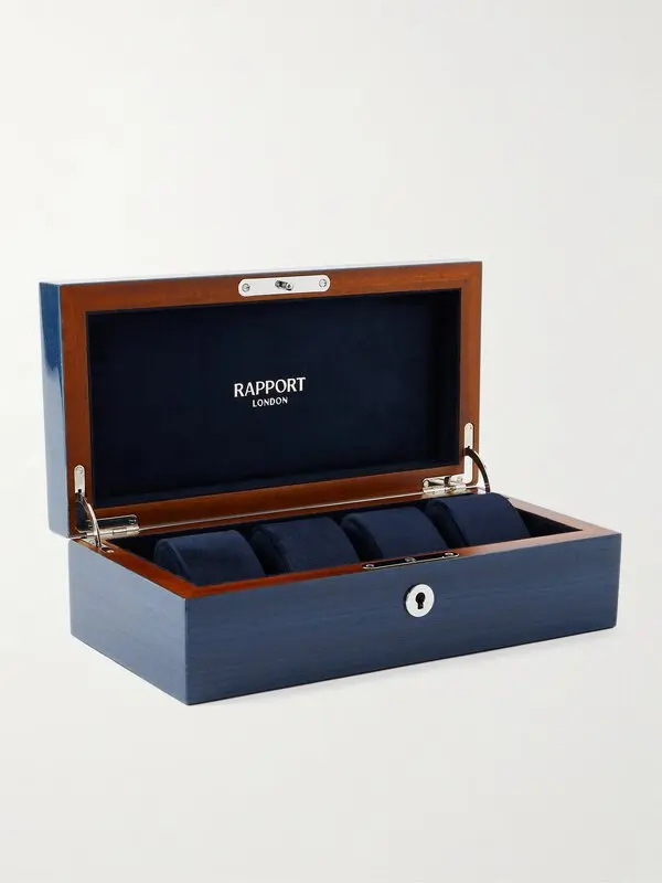 RAPPORT LONDON Heritage Lacquered Cedar 4-piece Watch Box
