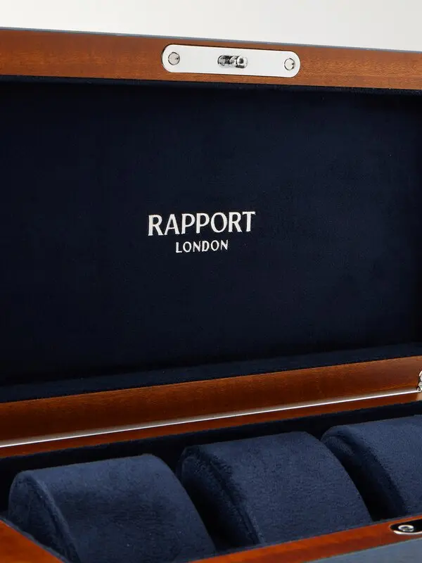 RAPPORT LONDON Heritage Lacquered Cedar 4-piece Watch Box