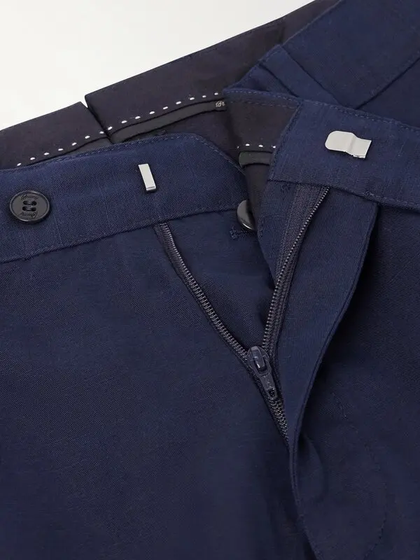 Brioni Straight-leg Linen And Cotton-blend Trousers