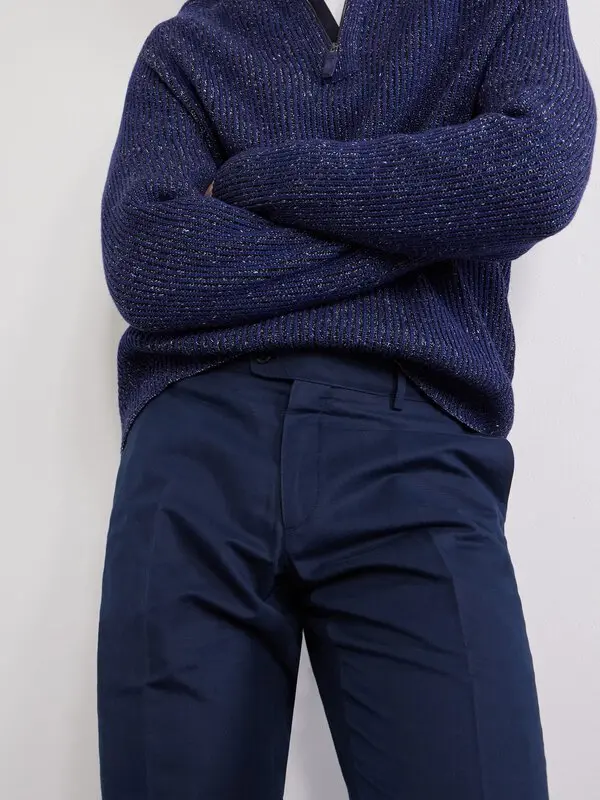 Brioni Straight-leg Linen And Cotton-blend Trousers