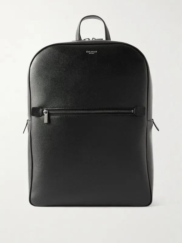 SERAPIAN Evoluzione Cross-grain Leather Backpack