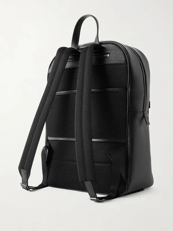 SERAPIAN Evoluzione Cross-grain Leather Backpack