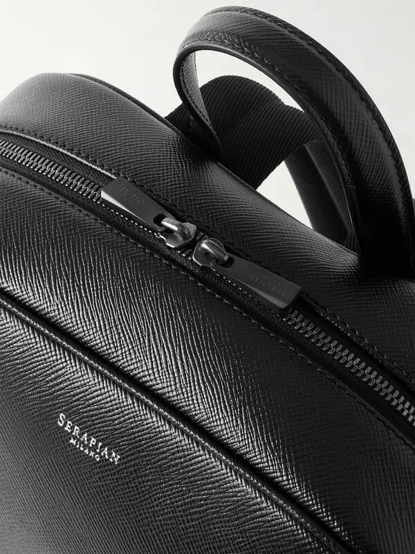 SERAPIAN Evoluzione Cross-grain Leather Backpack