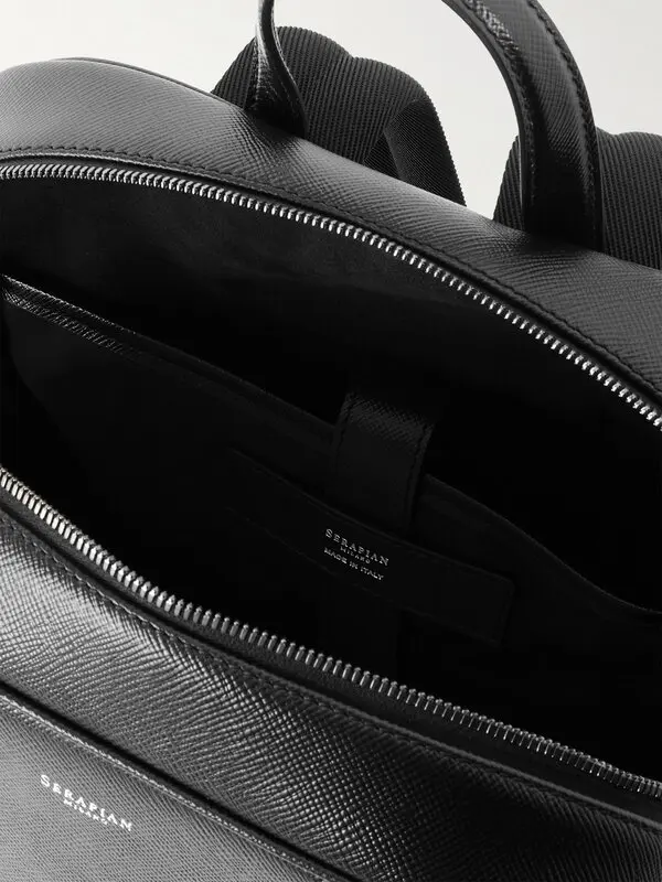 SERAPIAN Evoluzione Cross-grain Leather Backpack