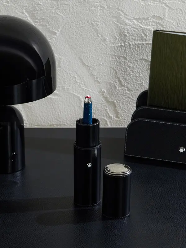 Montblanc Meisterstück Leather And Silver-tone Pen Pouch