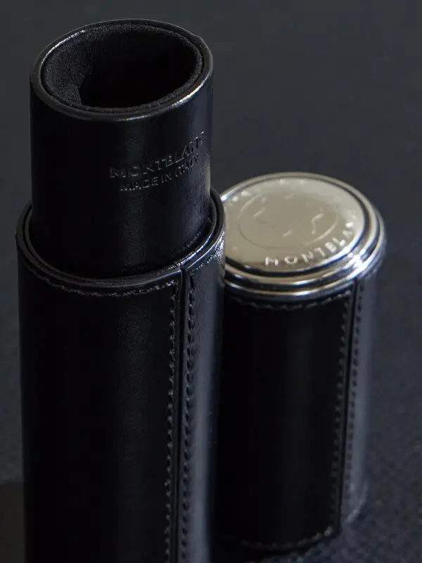 Montblanc Meisterstück Leather And Silver-tone Pen Pouch