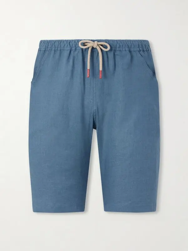 Kiton Drawstring Linen Shorts