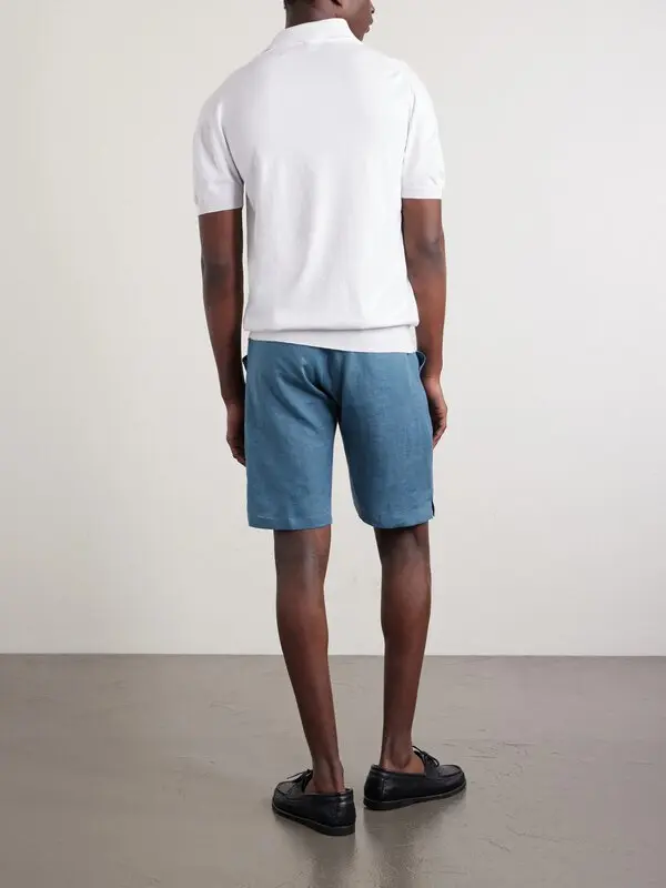 Kiton Drawstring Linen Shorts
