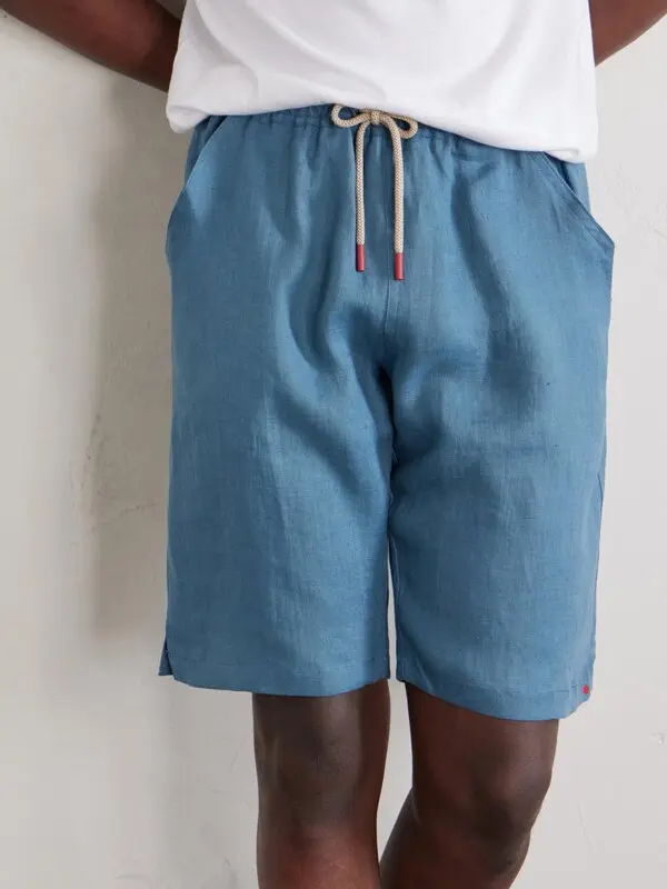 Kiton Drawstring Linen Shorts