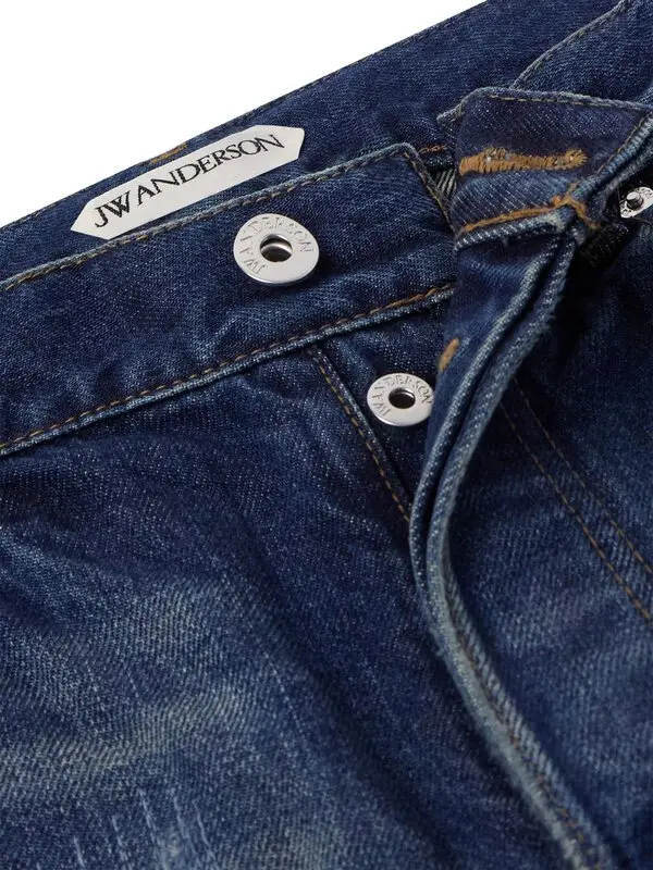 JW Anderson Straight-leg Distressed Patchwork Jeans