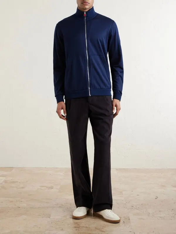 Kiton Cotton And Silk-blend Zip-up Sweater