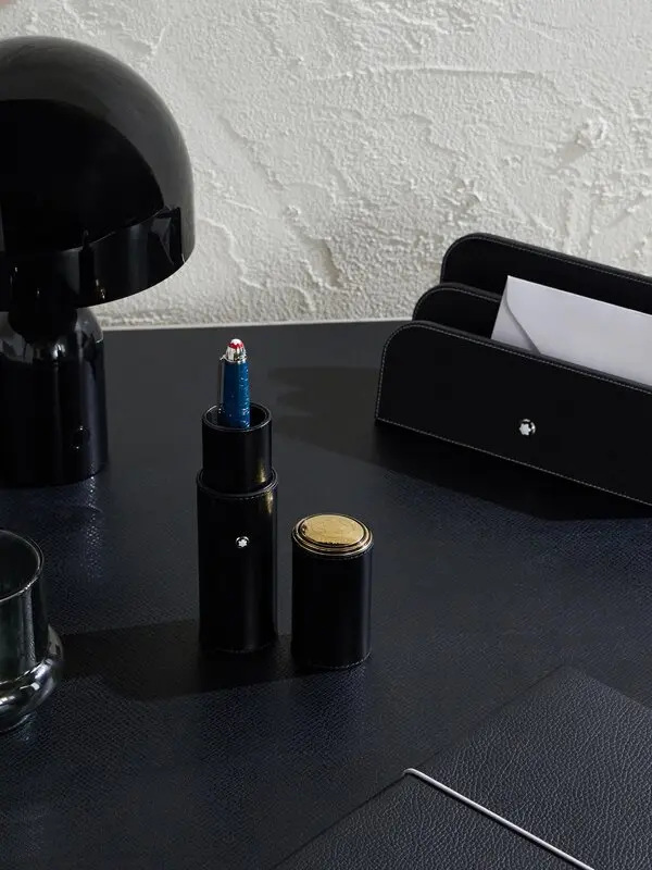 Montblanc Meisterstück Leather And Gold-tone Pen Pouch