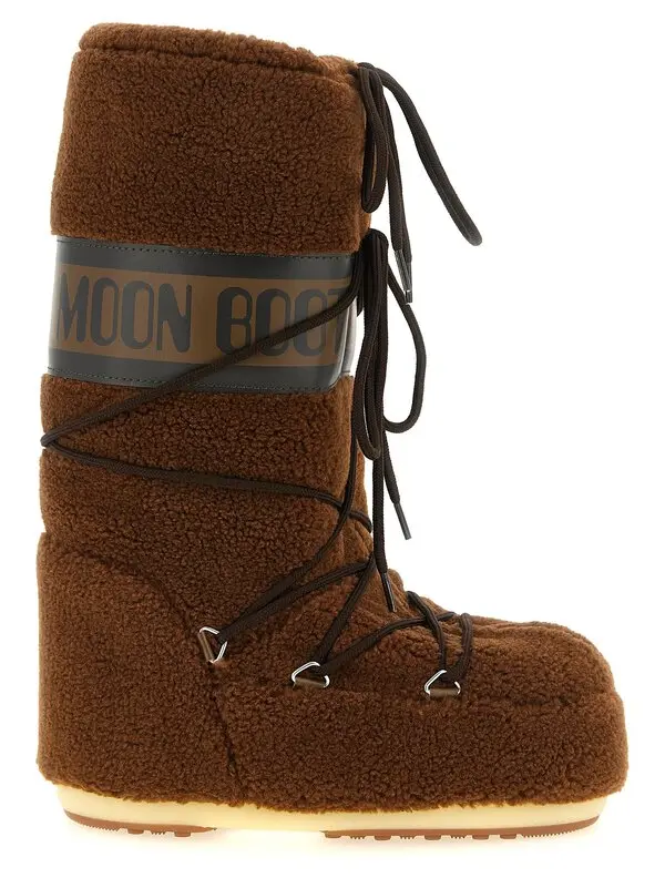 Moon Boot Icon Fleece' Boots - Brown