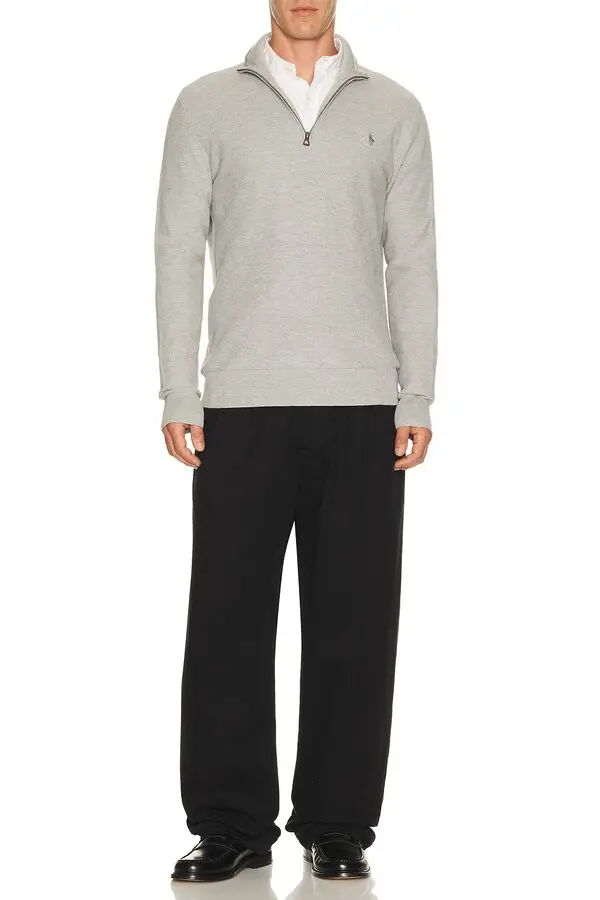 Polo Ralph Lauren Cotton 1/2 Zip Pullover Sweater In Grey - Andover Heather