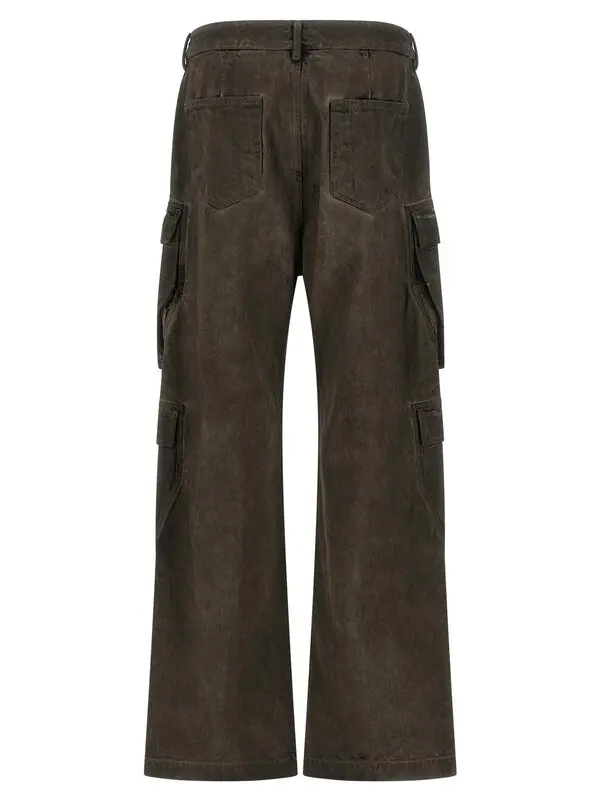 Rick Owens Double Cargo Jeans' Pants - Gray
