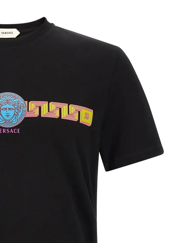Versace Medusa' Print Cotton T-shirt