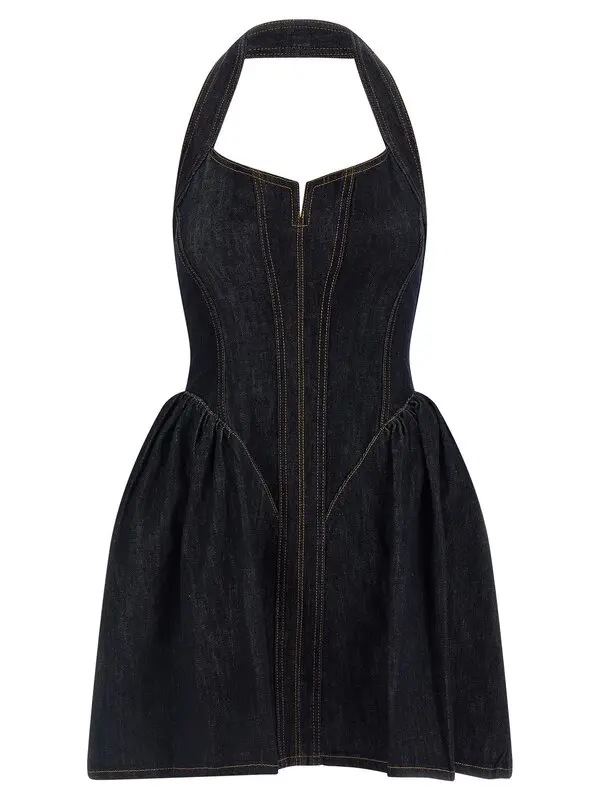 SELF-PORTRAIT Denim Dress - Blue