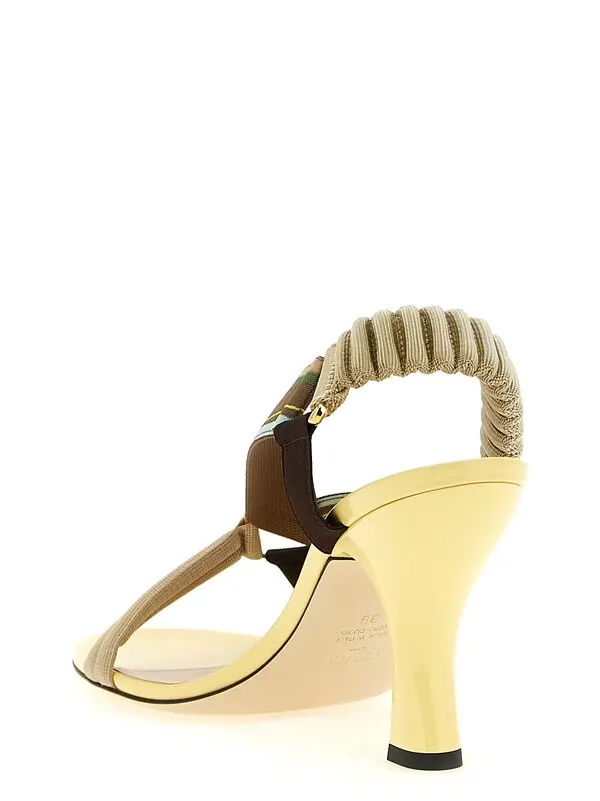 Fendi Colibrì Sandals With Cable Ties - Yellow