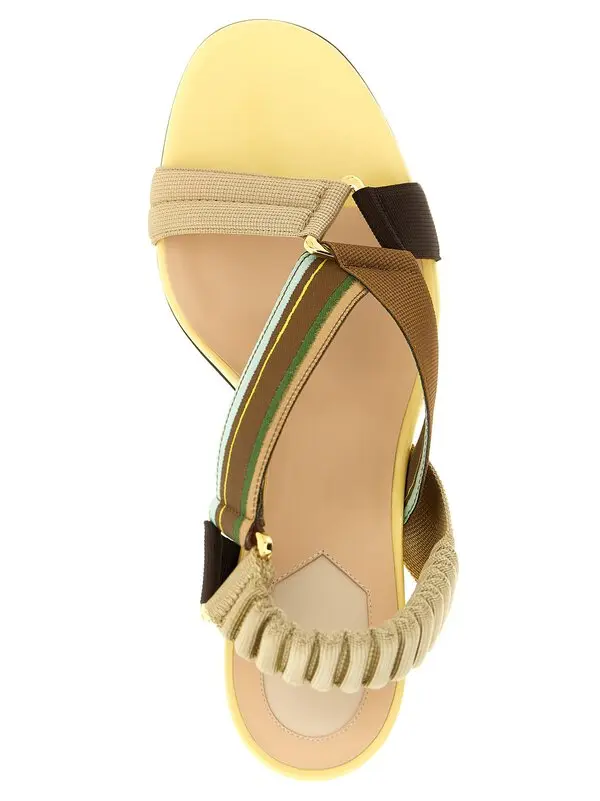 Fendi Colibrì Sandals With Cable Ties - Yellow